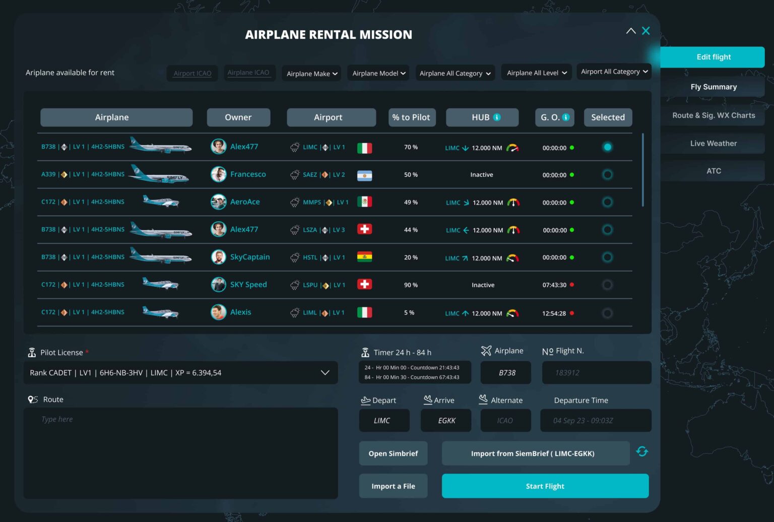 Airplane Rental – SimFly